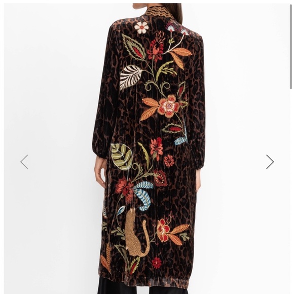 Johnny Was | Tops | Johnny Was Velvet Cheetah Embroidered Kimono Nwt ...